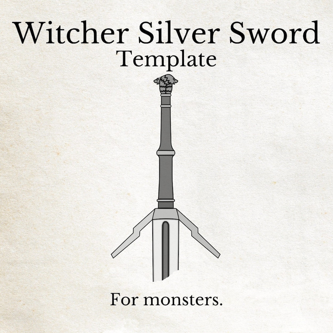 Witcher Silver Sword Template - Etsy