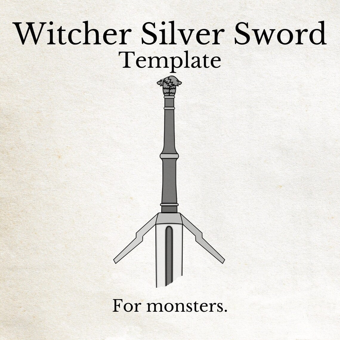 Witcher Silver Sword Template - Etsy
