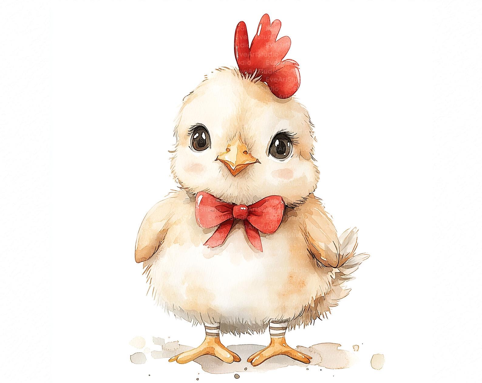 Watercolor Baby Chick Clipart, Cute Spring Chicken Illustration, Easter ...