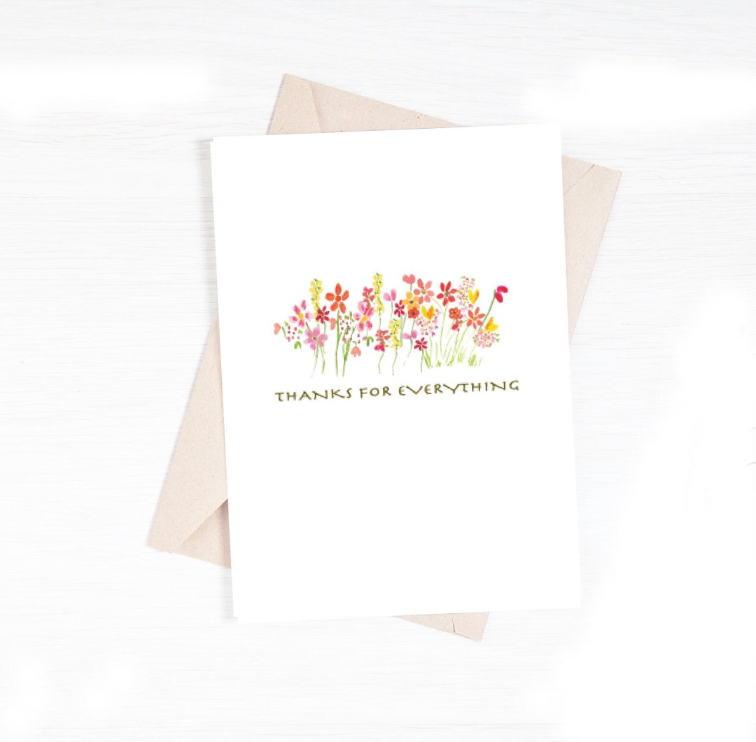 Thanks for Everything Thank You Card Set Thank You Set of Notecards ...