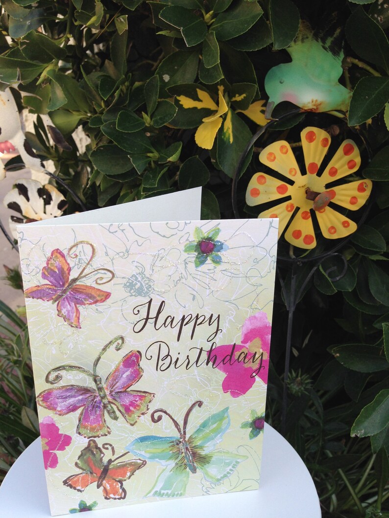 Butterfly Birthday Card for Friends Birthday Card With - Etsy