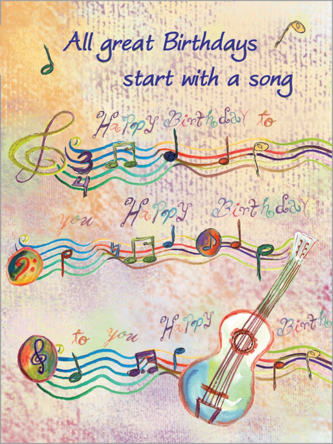Birthday Song Card, Musical Card, Masculine Birthday, Musical Birthday ...