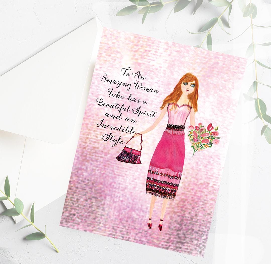 Funny Woman Birthday Card, Funny Cards for Women, Fashion Birthday Card ...