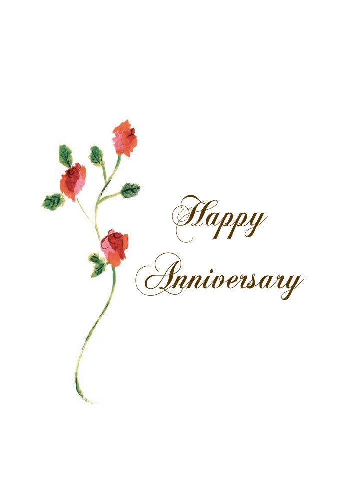 Blank Anniversary Card Happy Anniversary Greeting Card Handmade ...