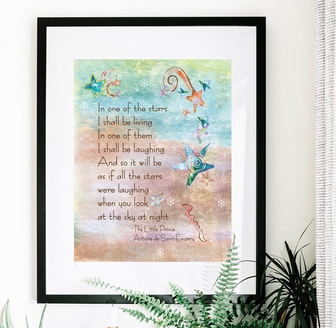 Little Prince Sympathy Art Print: Remembrance Gift Commemorative - Etsy