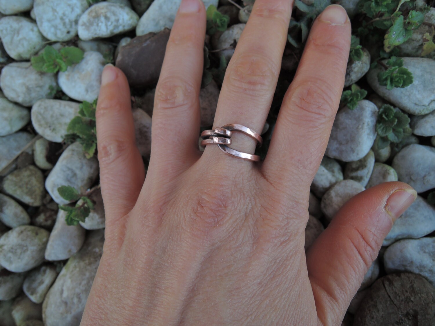 Hammered Copper Ring Simple Copper Ring for Men and Women | Etsy