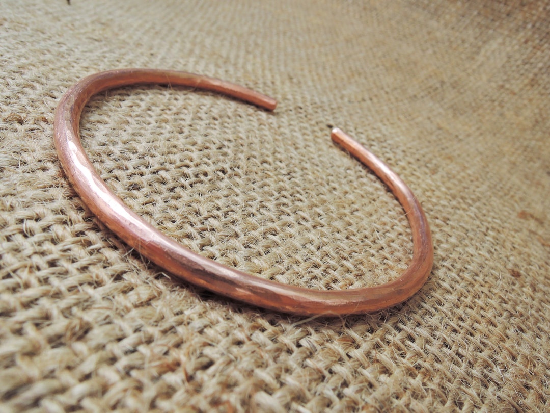 Copper Bar Bracelet Mens Copper Cuff Simple Minimalist Bangle Bracelet ...