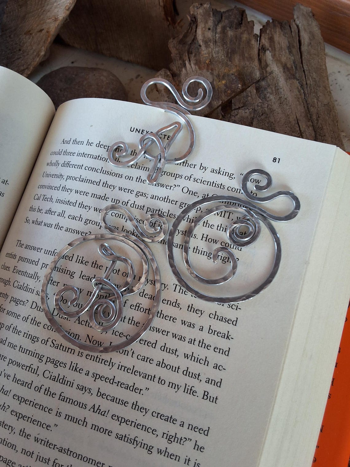 Custom Initial Bookmark - Alfabet Letter - Personalized Cursive Letter ...