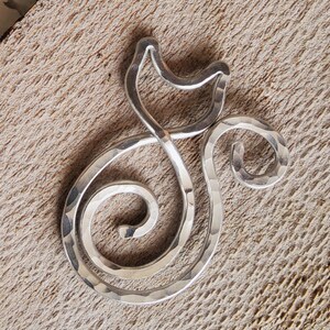 Handmade Cat Bookmark - Hammered Silver Aluminum Wire Bookmark - Etsy