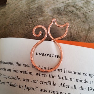 Handmade Cat Bookmark - Hammered Copper Wire Bookmark - Etsy