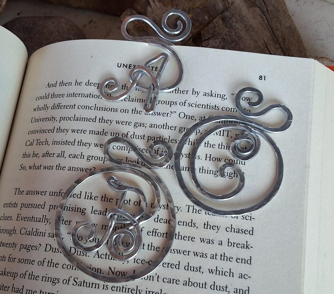 Custom Initial Bookmark - Alfabet Letter - Personalized Cursive Letter ...