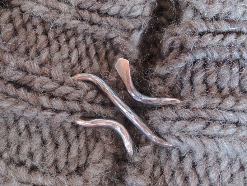 Cardigan Closure/fastener/clasp Copper or Sterling Silver - Etsy