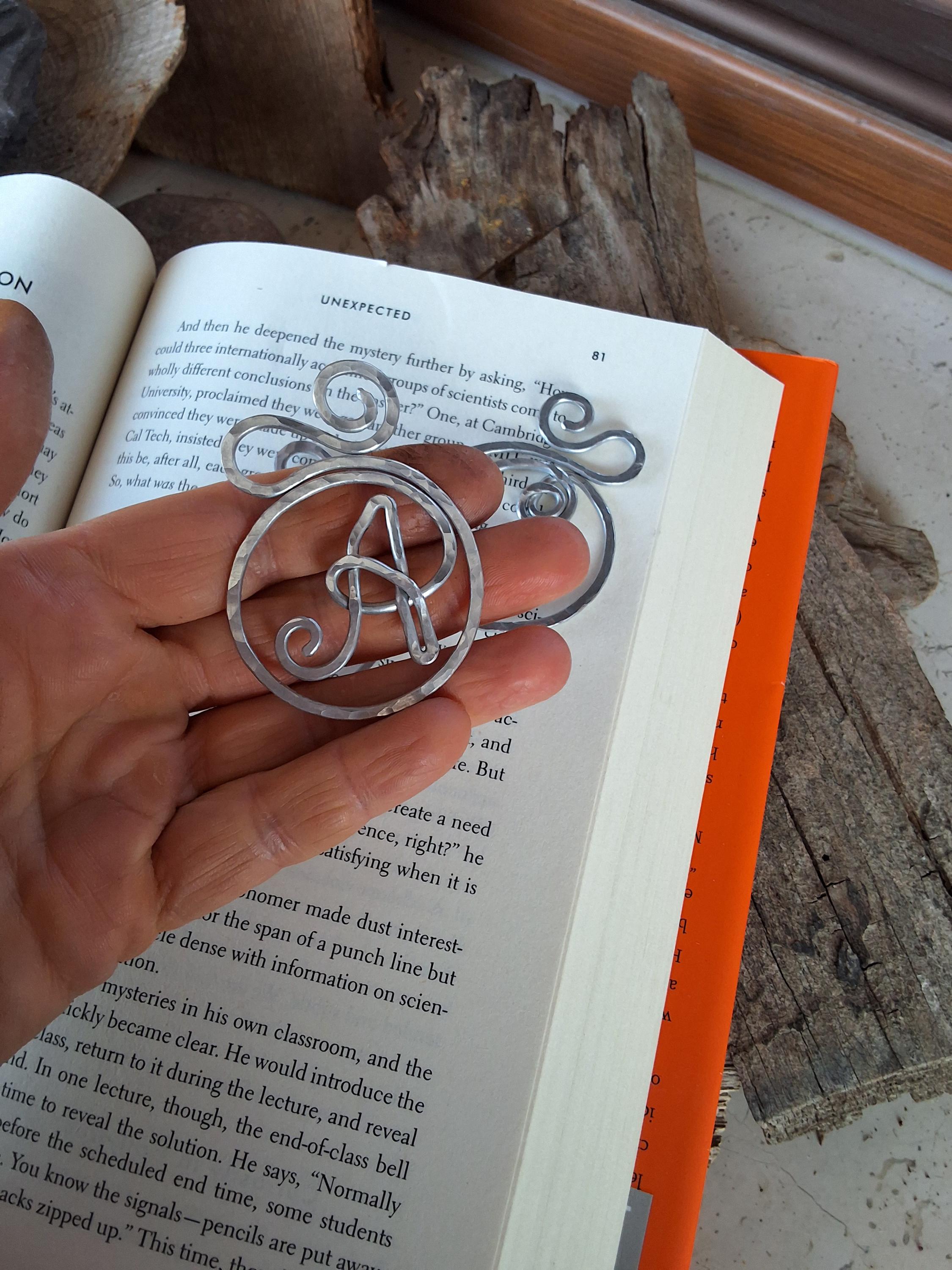 Custom Initial Bookmark - Alfabet Letter - Personalized Cursive Letter ...