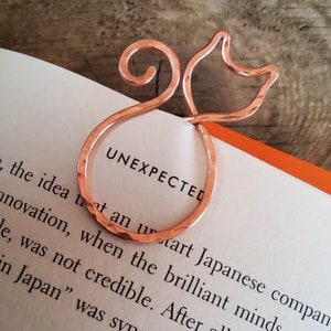 Handmade Cat Bookmark - Hammered Copper Wire Bookmark - Etsy