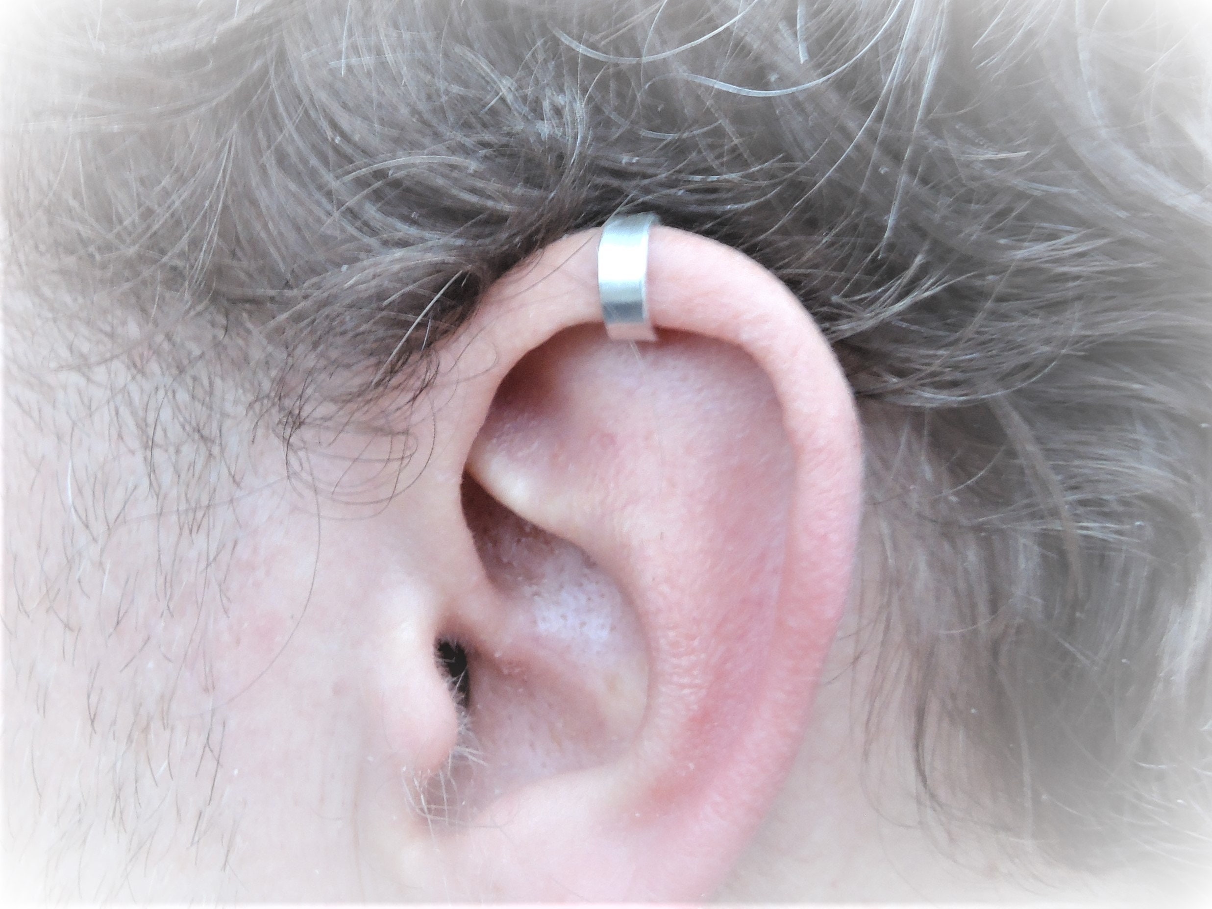 3 Mm Upper Ear Cuff Narrow Helix Cuff Earring Thin Minimalist - Etsy