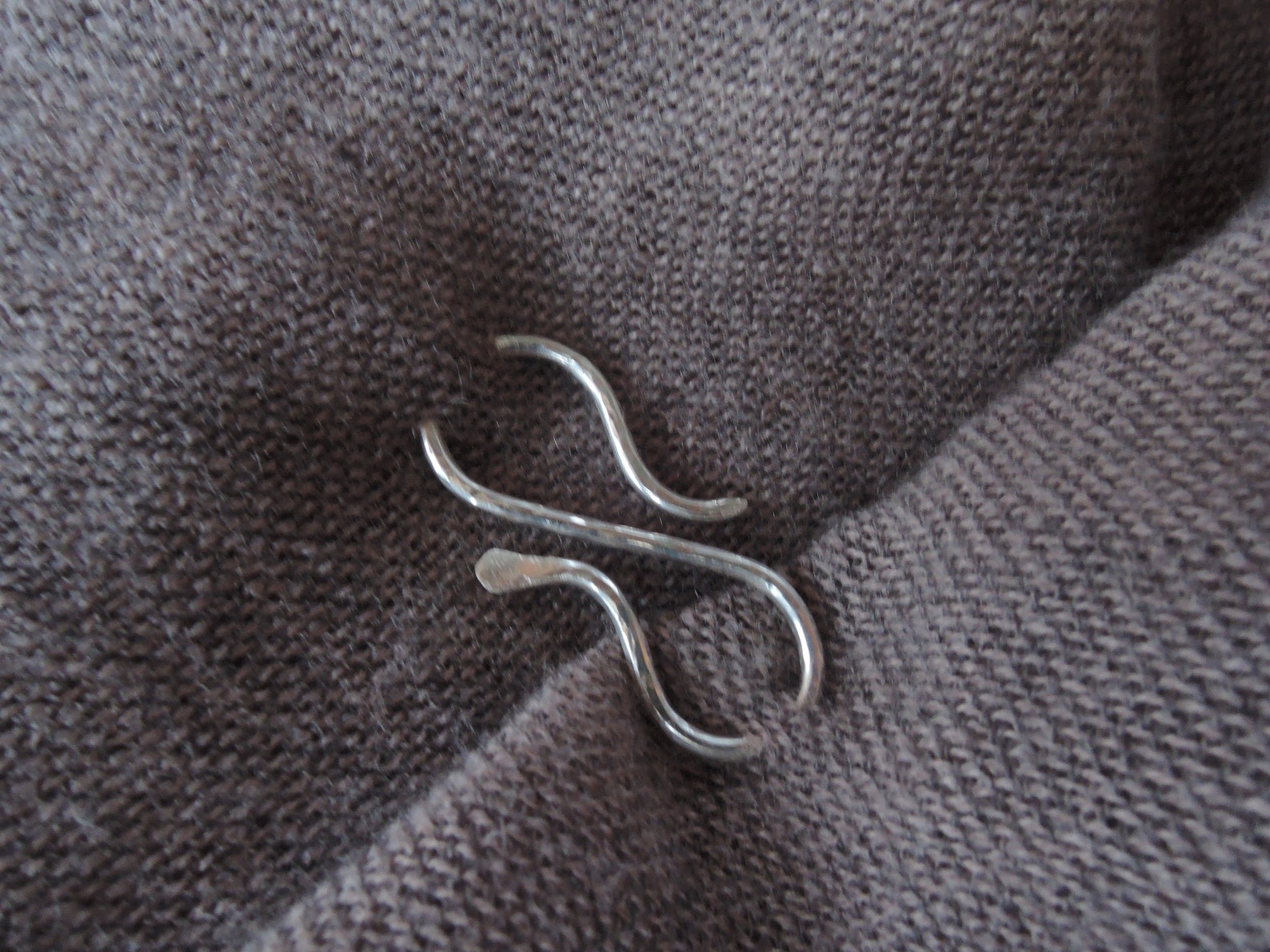 Cardigan Closure/fastener/clasp Copper or Sterling Silver Double Hook ...
