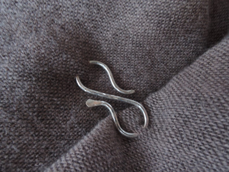 Cardigan Closure/fastener/clasp Copper or Sterling Silver - Etsy