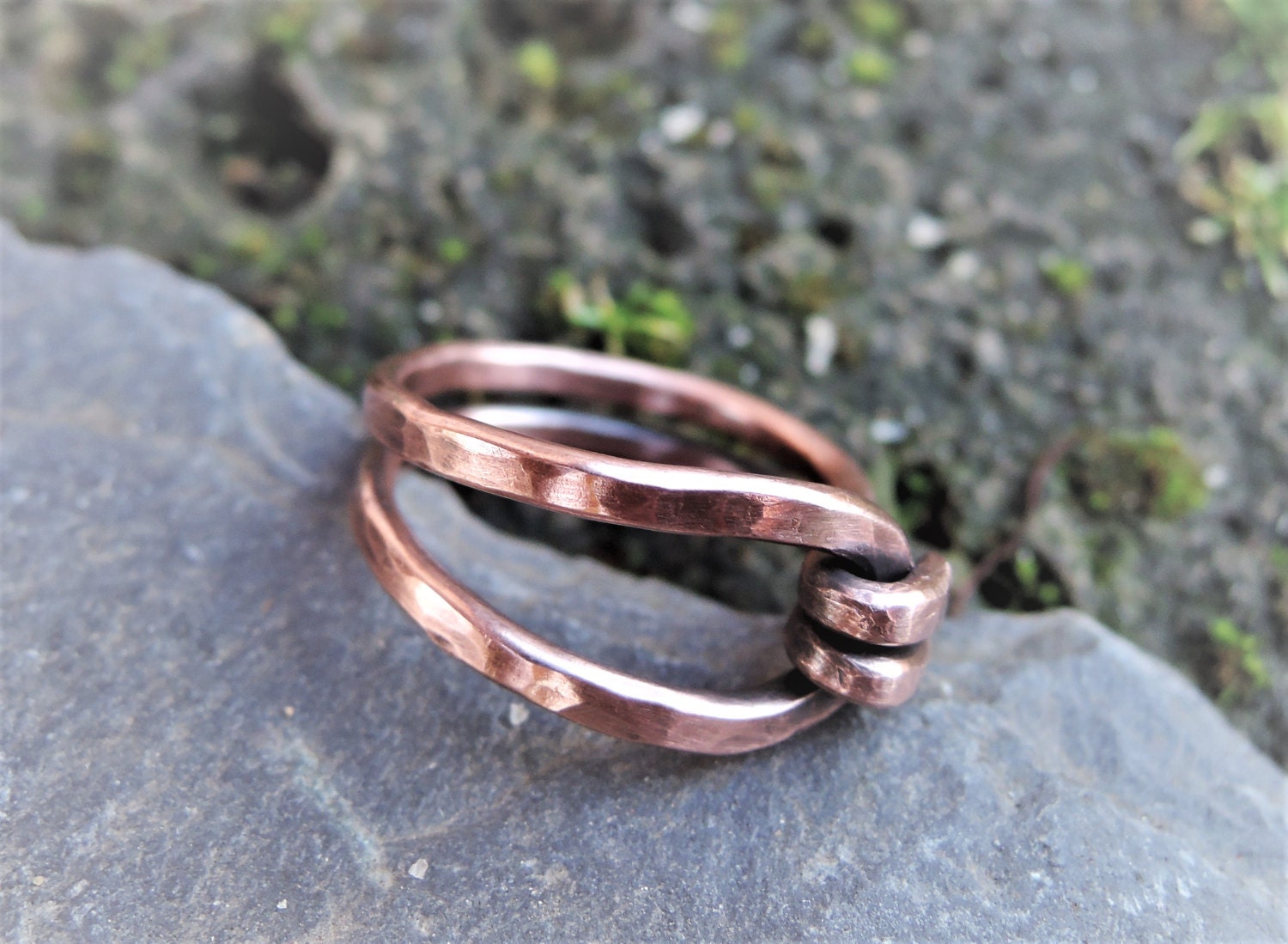 Hammered Copper Ring Simple Copper Ring for Men and Women | Etsy