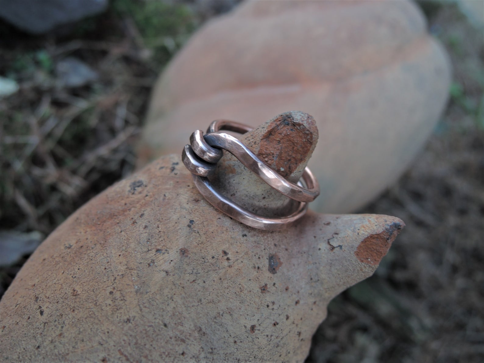 Hammered Copper Ring - Simple Copper Ring for Men and Women ...
