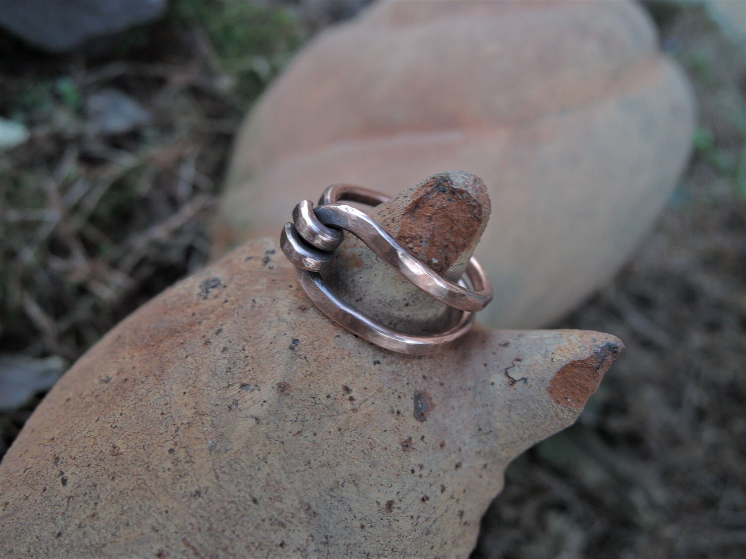 Hammered Copper Ring Simple Copper Ring for Men and Women | Etsy