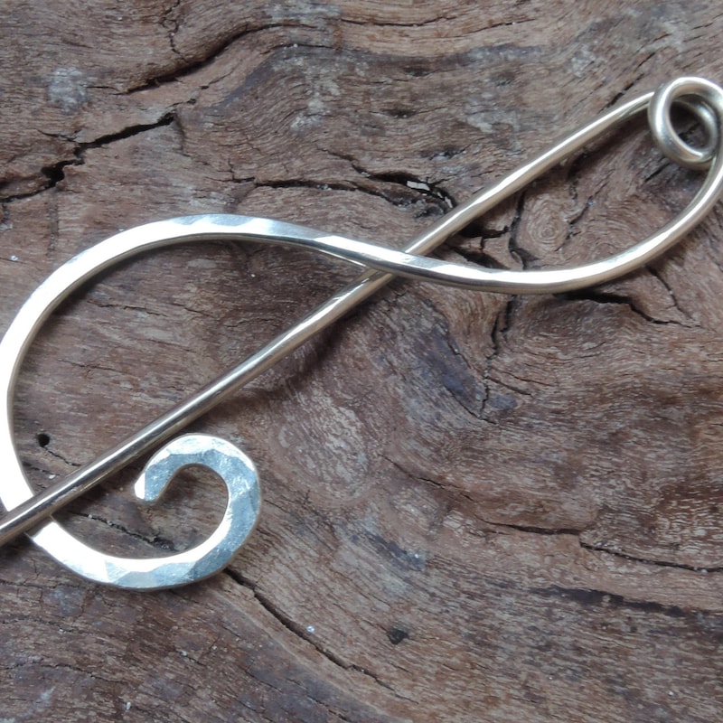 Silver Shawl Pin - Etsy