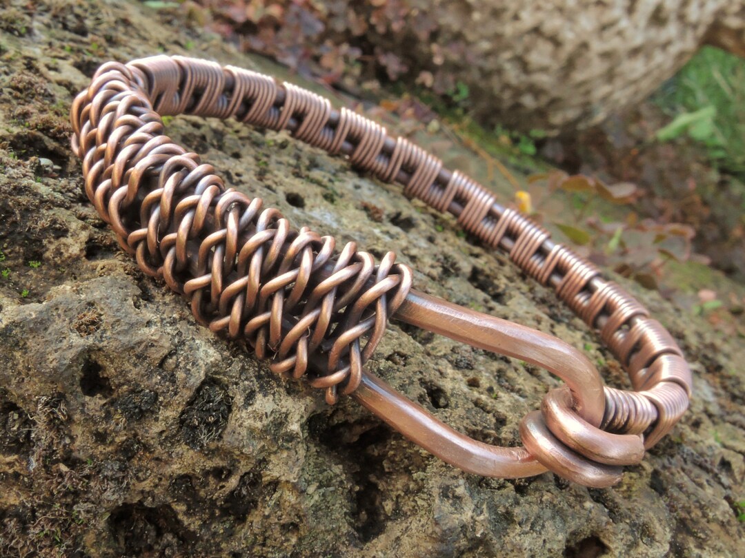 Rustic Copper Bracelet - Wire Wrapped Copper Bracelet - Copper Wire ...