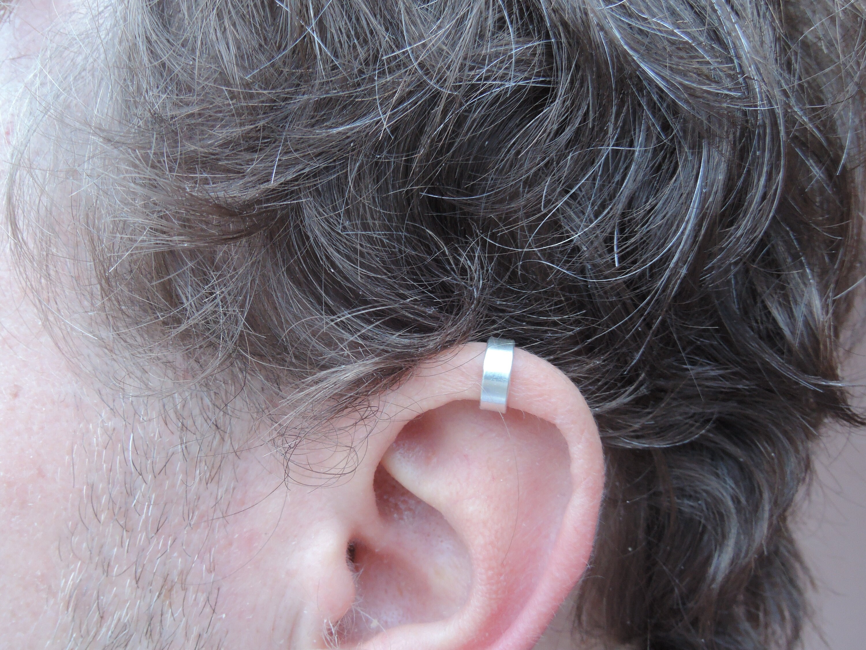 3 Mm Upper Ear Cuff Narrow Helix Cuff Earring Thin Minimalist - Etsy