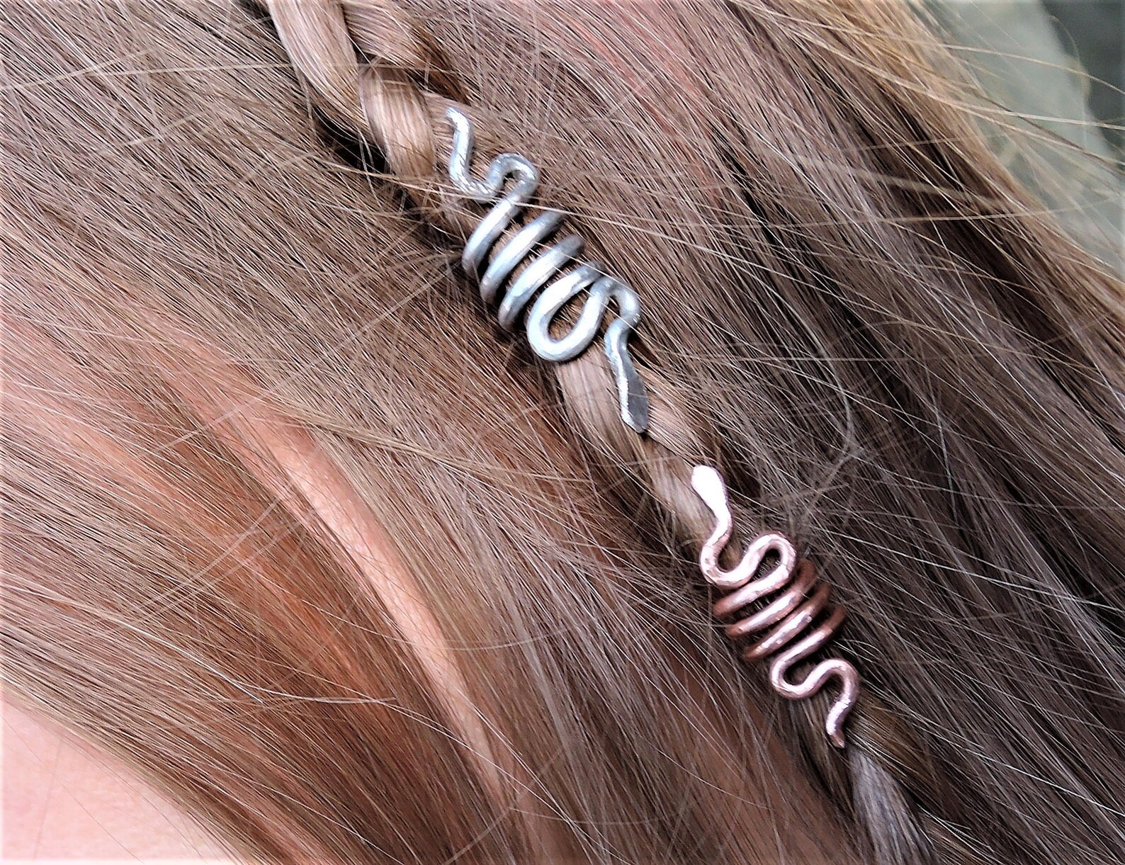 Snake dreadlock bead Hair bead Beard bead Handmade braid | Etsy