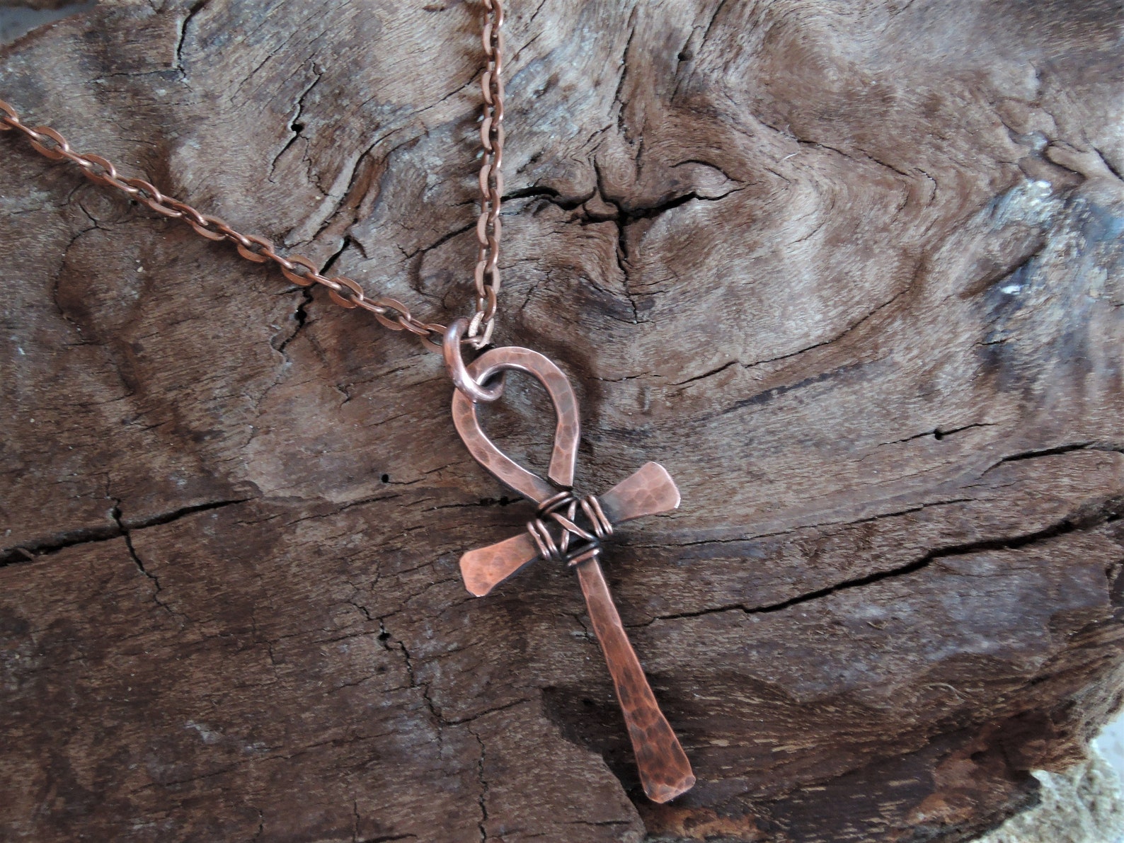 Copper Ankh Necklace Mens Ankh Cross Ancient Egyptian Ankh | Etsy