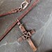 Mens Copper Cross Rustic Solid Copper Cross Wire Wrapped - Etsy