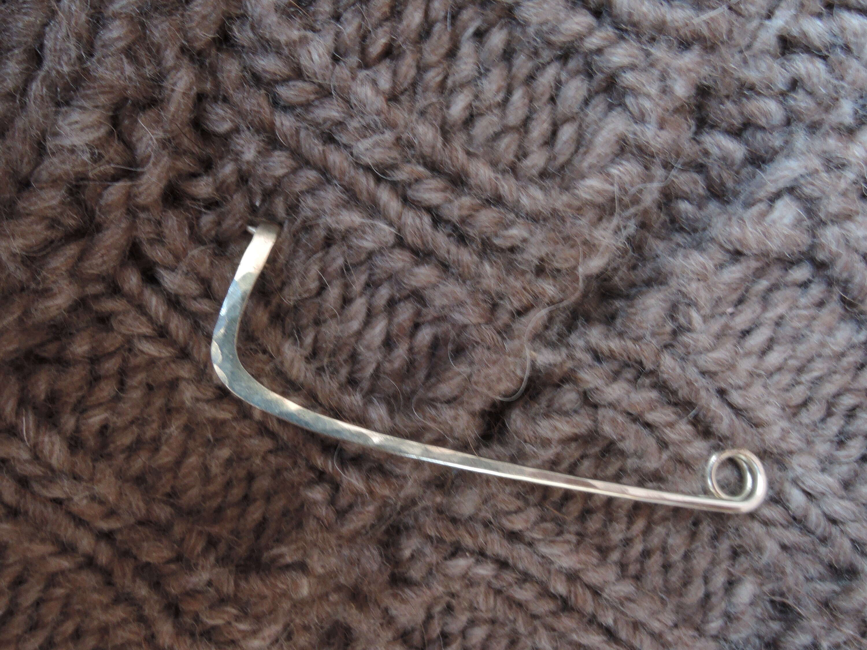 Silver Safety Pin Minimalist Modern Shawl Pin / Scarf / Kilt - Etsy