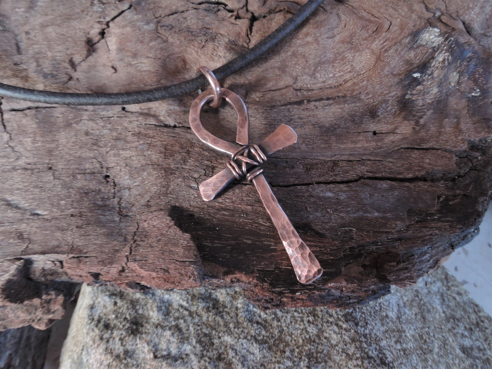 Copper Ankh Necklace Mens Ankh Cross Ancient Egyptian Ankh | Etsy