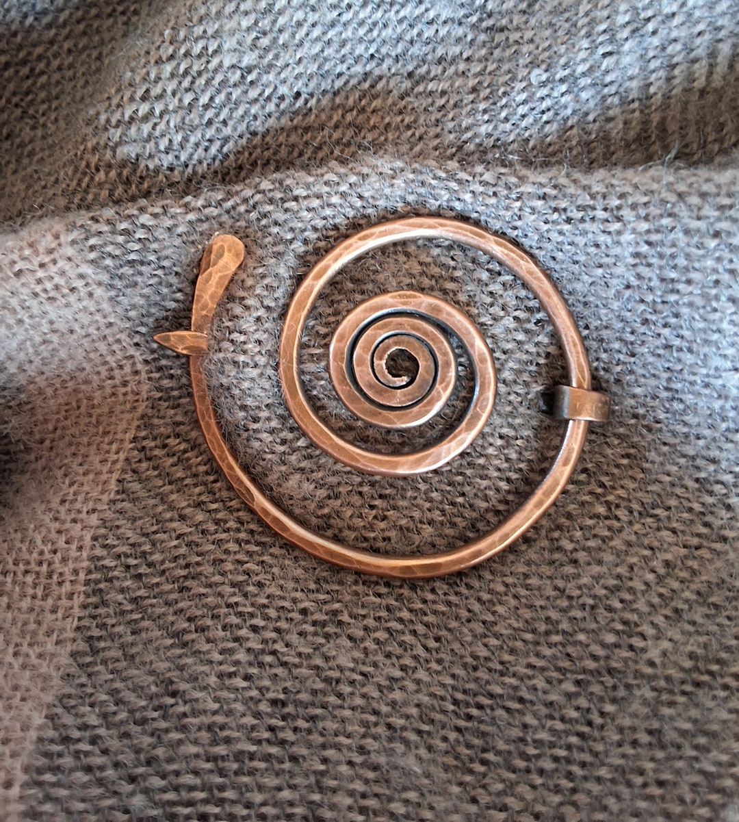 Copper Cape Cloak Shawl Scarf Shrug Cardigan Pin Wire Wrap Round Spiral ...