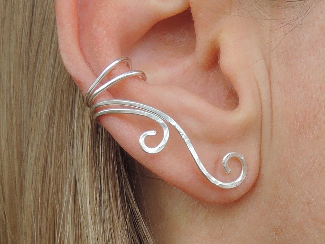 Silver Ear Cuff / Wrap / Clip Sterling Silver 925 Brass Copper - Etsy