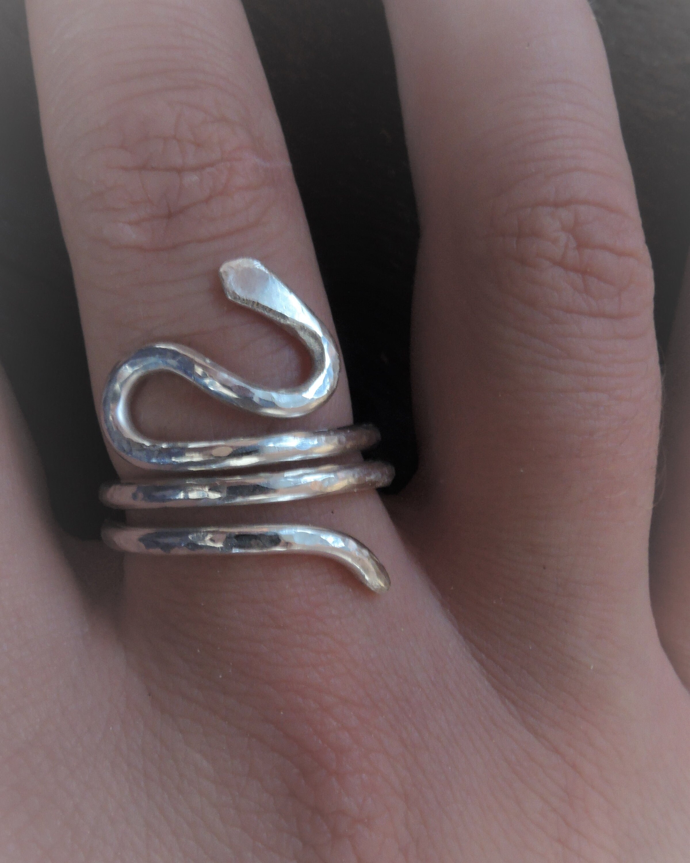 Silver Snake Ring Sterling Silver 925 Coil Ring Reptile | Etsy