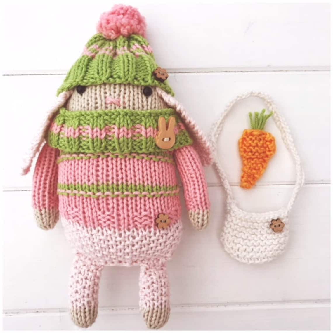 Small Hand Knitted Toys With Accessories PDF Knitting Pattern Bundle ...