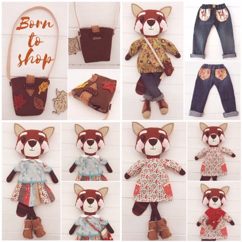 Red Panda Doll Sewing Pattern: 'mei-lien' Winter Outfit (PDF Download ...