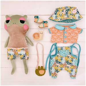 Frog Cloth Doll 'lily' and Felt Snail Friend 'shelli' Plus Clothes ...