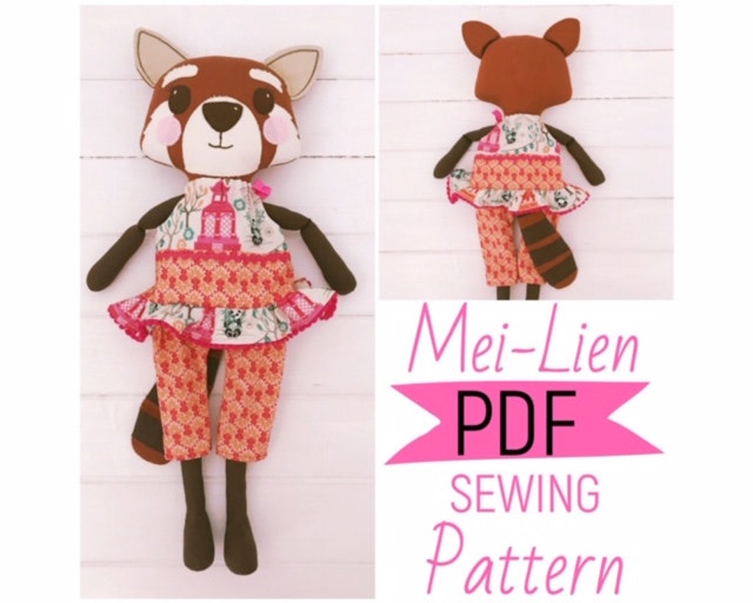 Red Panda Dress up Cloth Doll 'mei-lien' With Summer Girl Doll Outfit ...