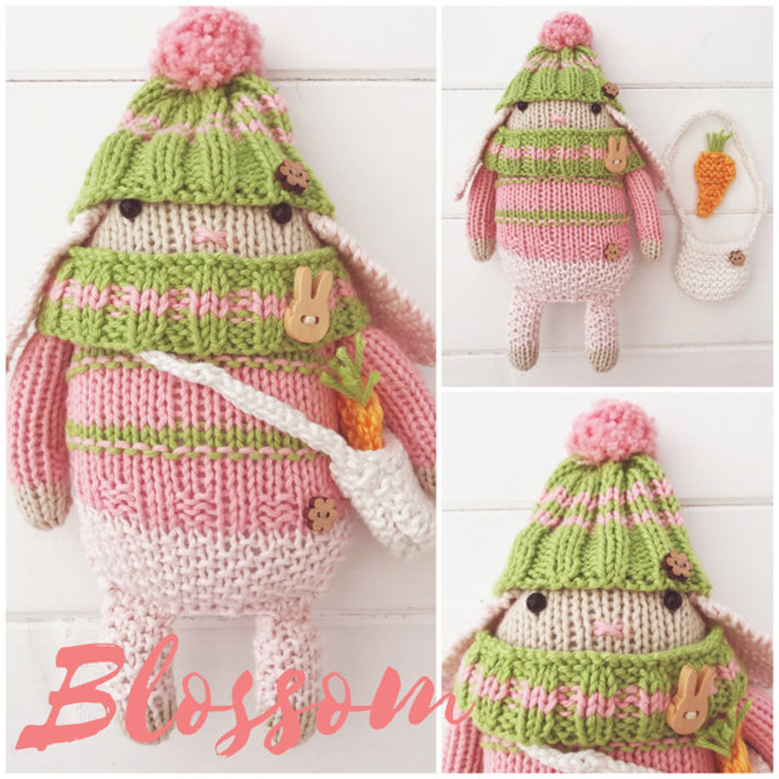 Small Hand Knitted Toys With Accessories PDF Knitting Pattern Bundle ...