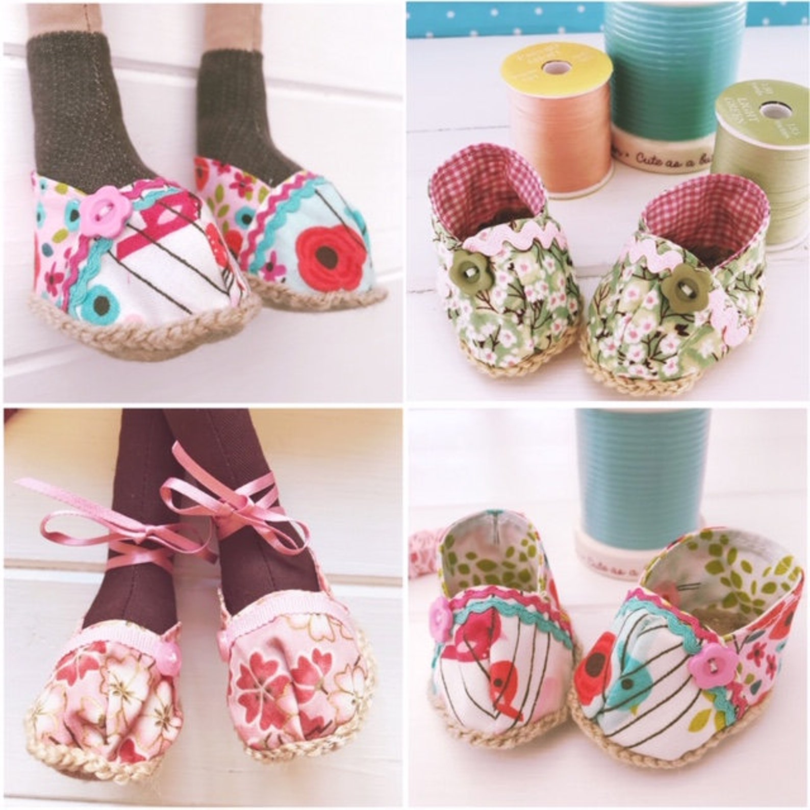 Doll Shoe Pattern Bundle for Dress up Cloth Dolls With Feet - Etsy