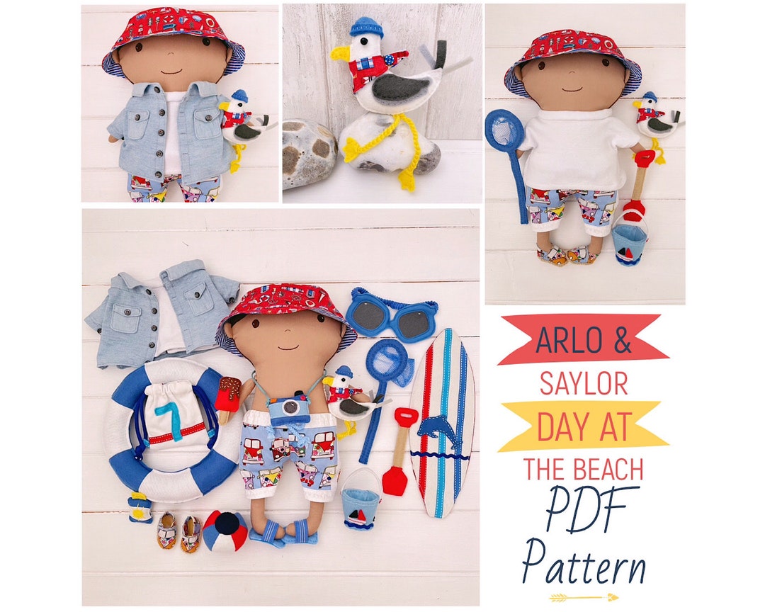 Dress up Boy Cloth Doll 'arlo' With Seagull Doll 'saylor', Doll Clothes ...