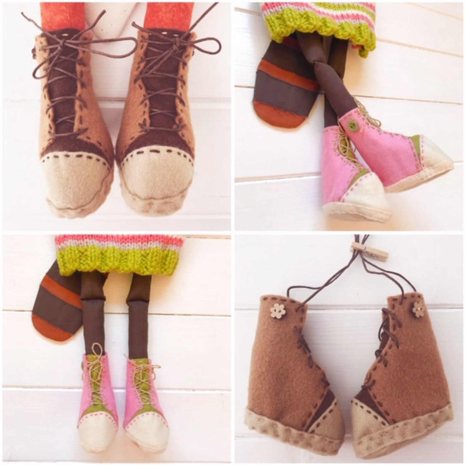 Doll Shoe Pattern Bundle for Dress up Cloth Dolls With Feet - Etsy