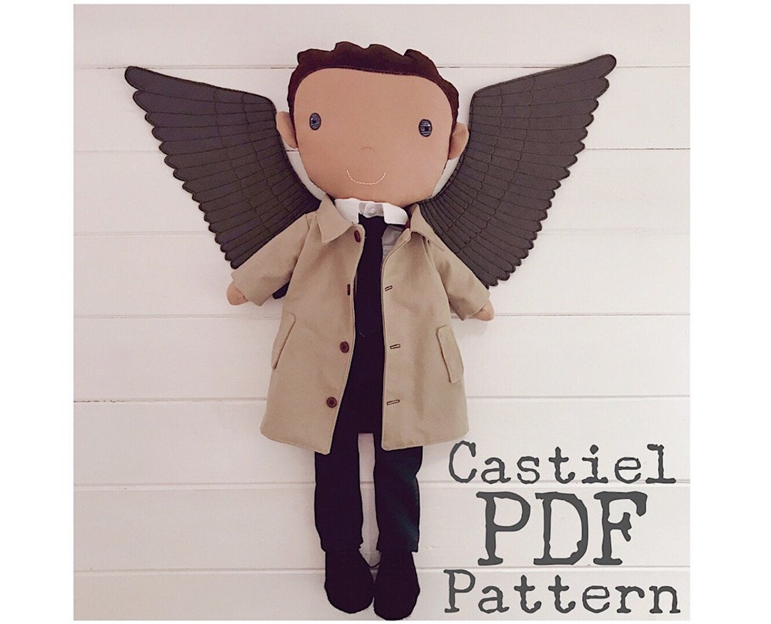 Supernatural TV Show Inspired Angel 'castiel' Boy Cloth Doll With ...