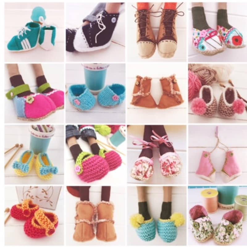 Doll Shoes Pattern - Etsy
