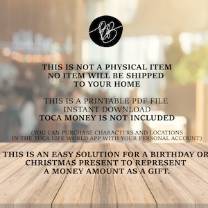 Toca Life World Gift Card Printable Toca Boca Life Gift Card - Etsy