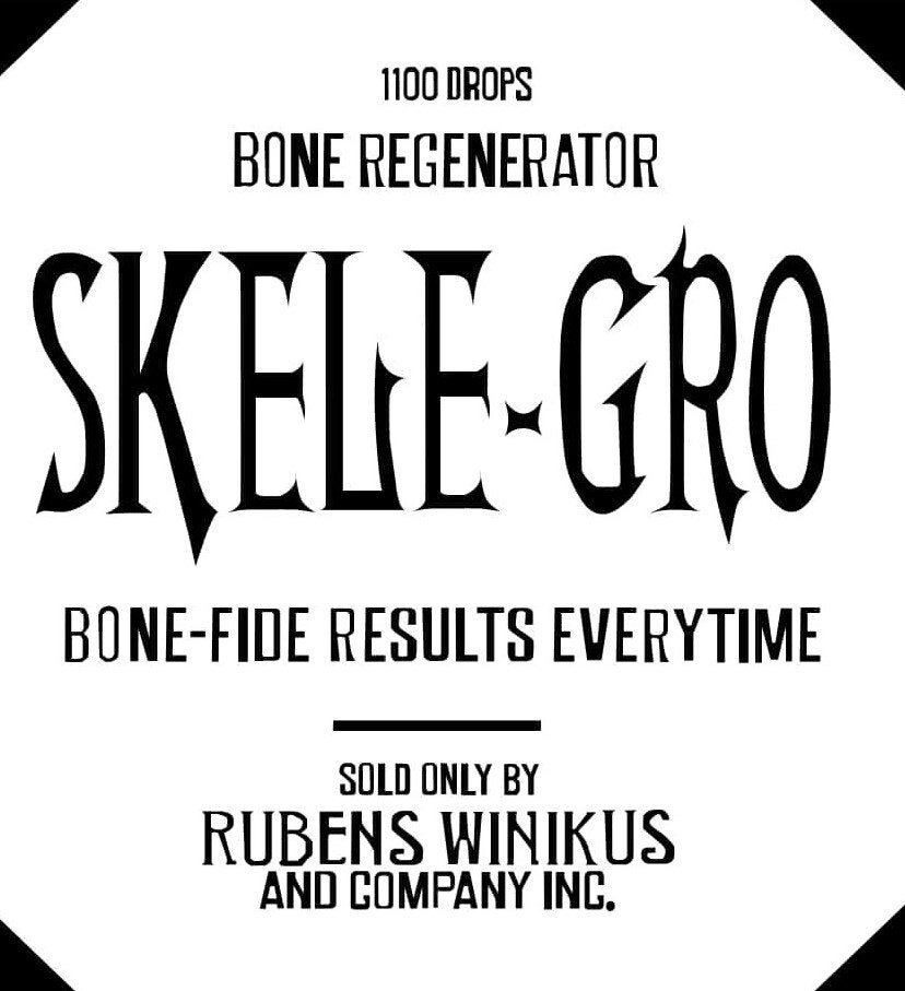 Skele-gro Bottle Label Text - Etsy