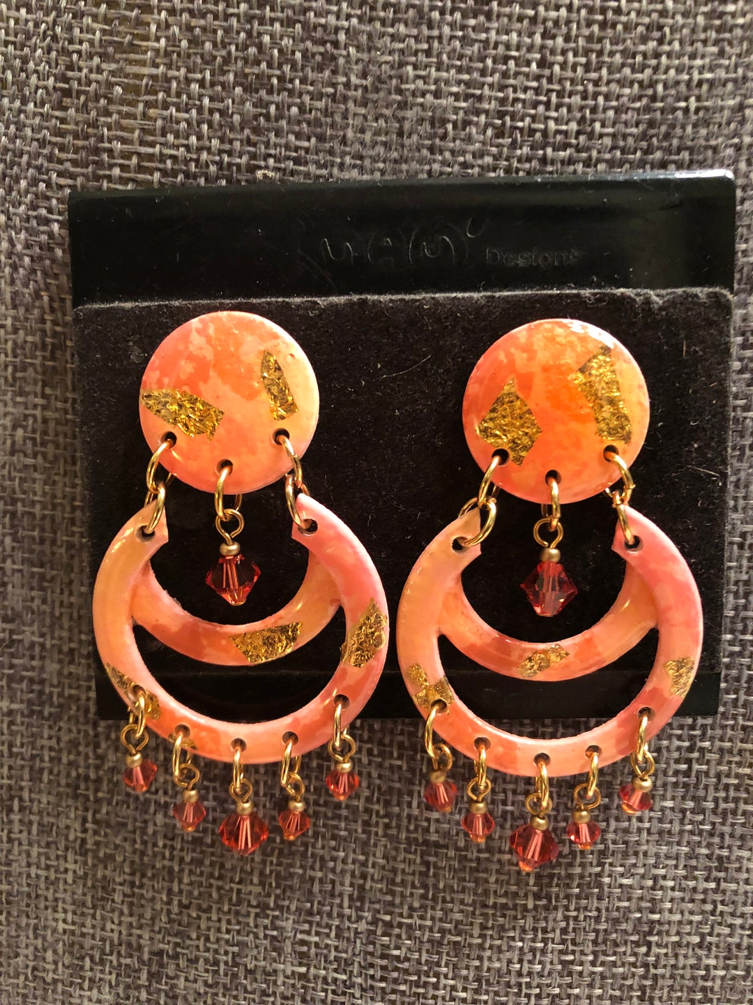 Vintage Designer Mam' Collectors Salmon Pink & Gold Mix charmaine's W ...