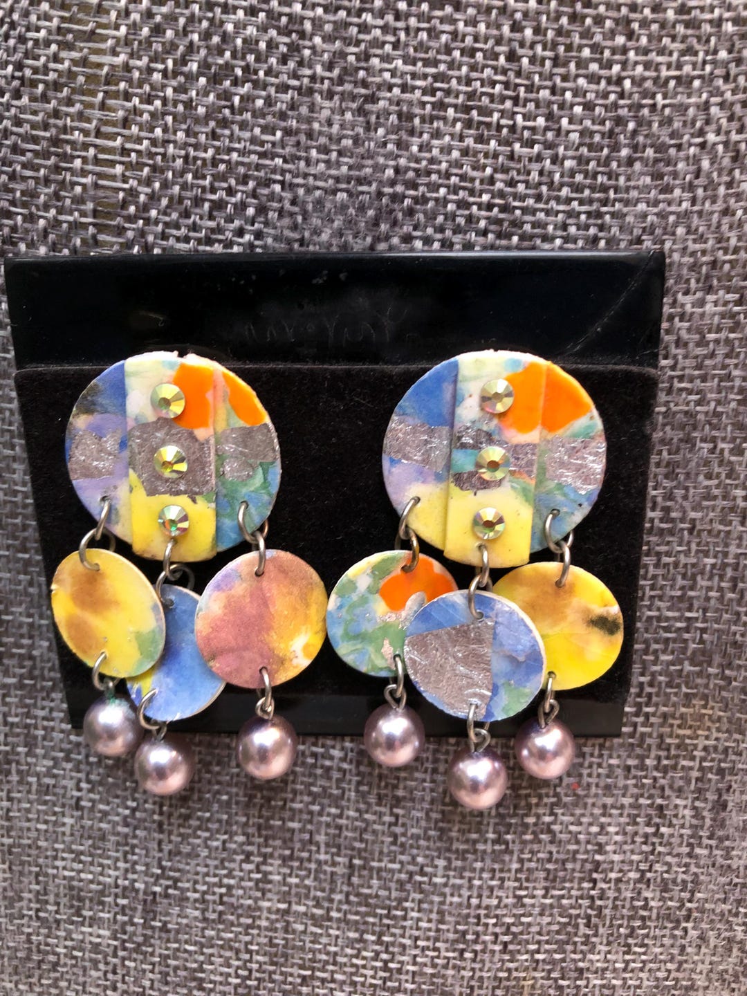 Vintage Designer Carla Renee' White Multicolored Spring Mix W/ewels ...