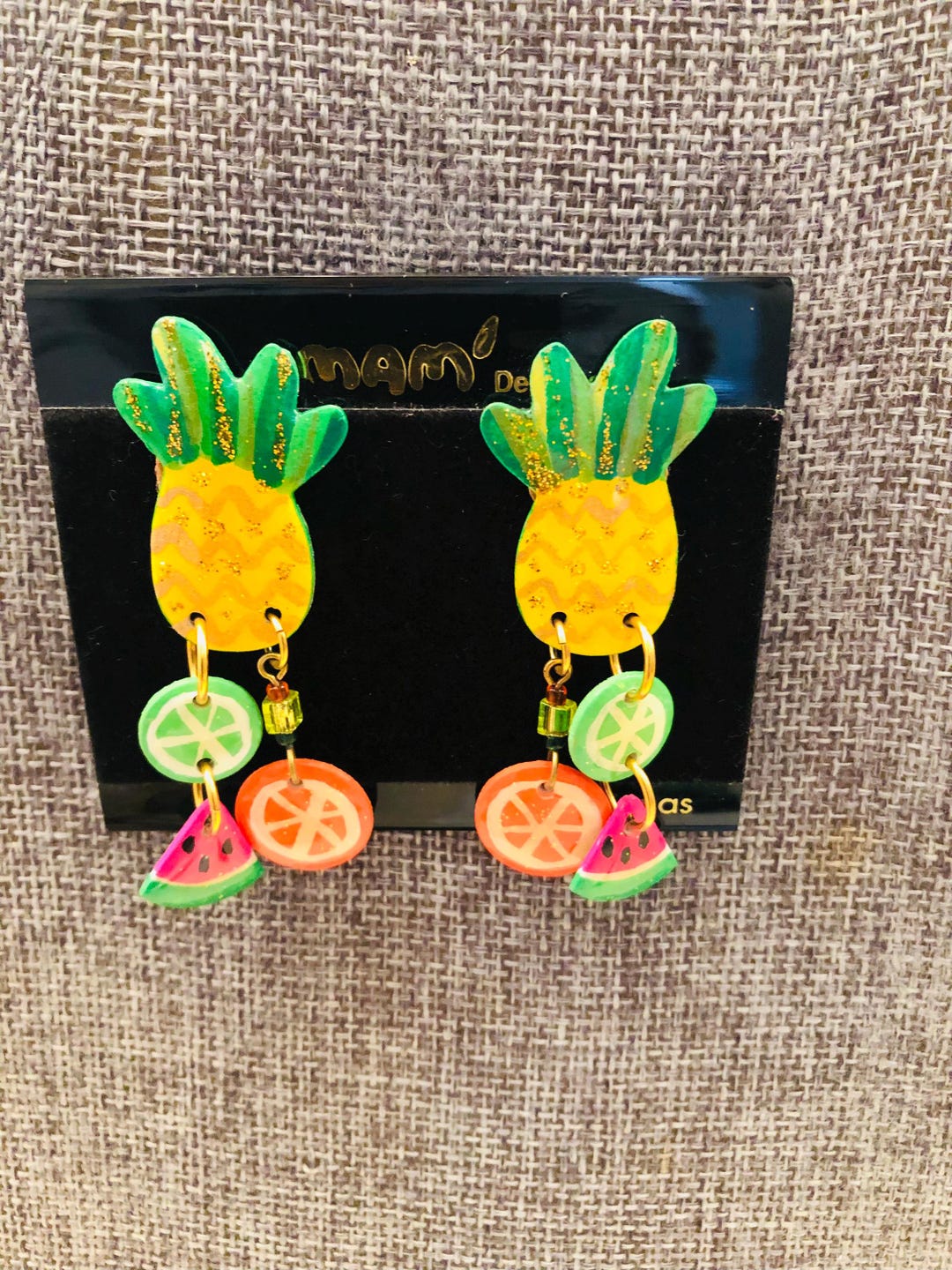Vintage Designer Mam' Collectors Multicolored Mix 'tropical Fruit ...